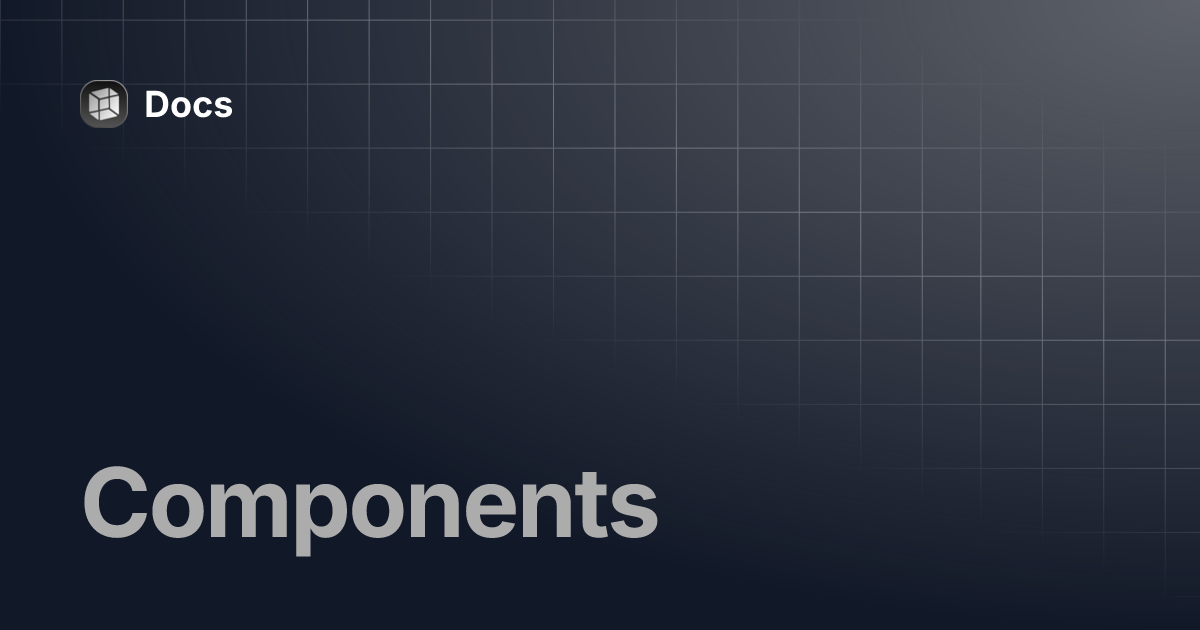 Components | Docs